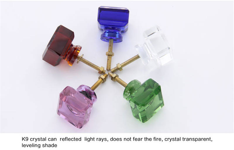 square crystal hardware for cabinets | crystal knob factory